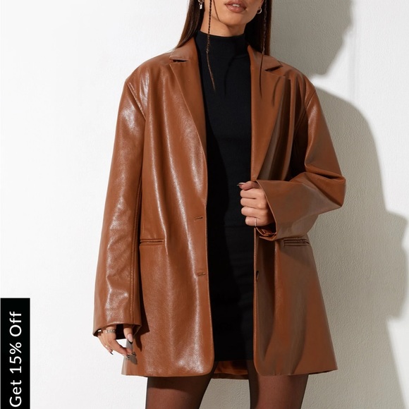 Motel Rocks | Jackets & Coats | Nwt Motel Rocks Leather Blazer | Poshmark